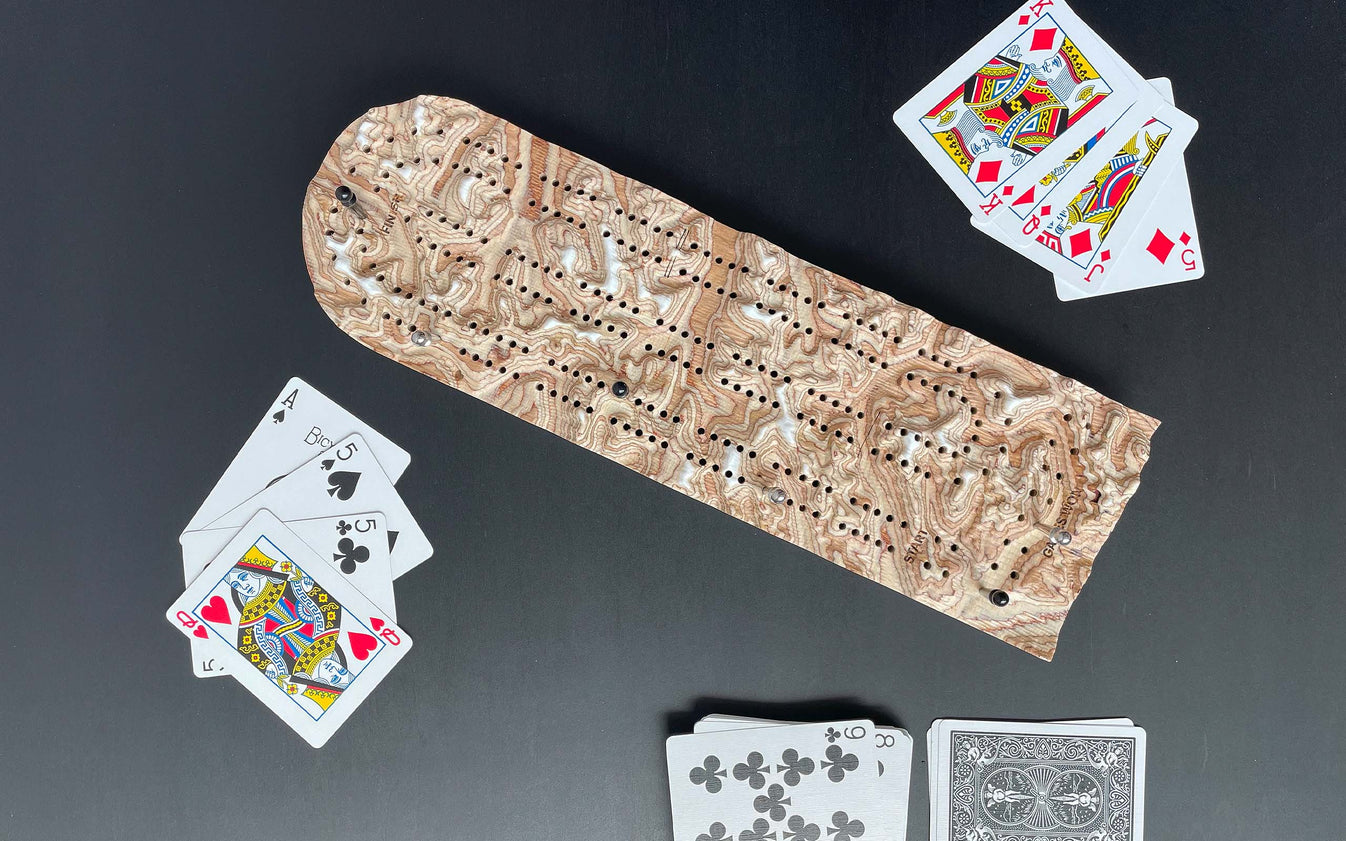Custom 3D Cribbage Board Game with Pegs & Storage – Fire Road